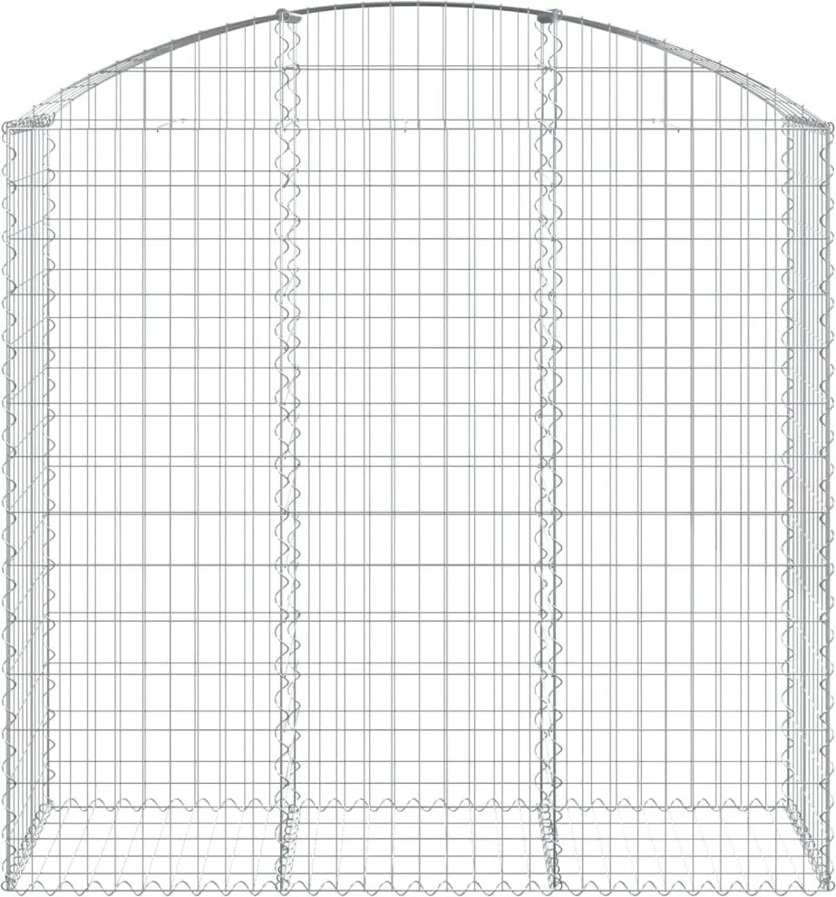 Klenutý gabionový koš 150 x 50 x 140/160 cm pozinkované železo 153457