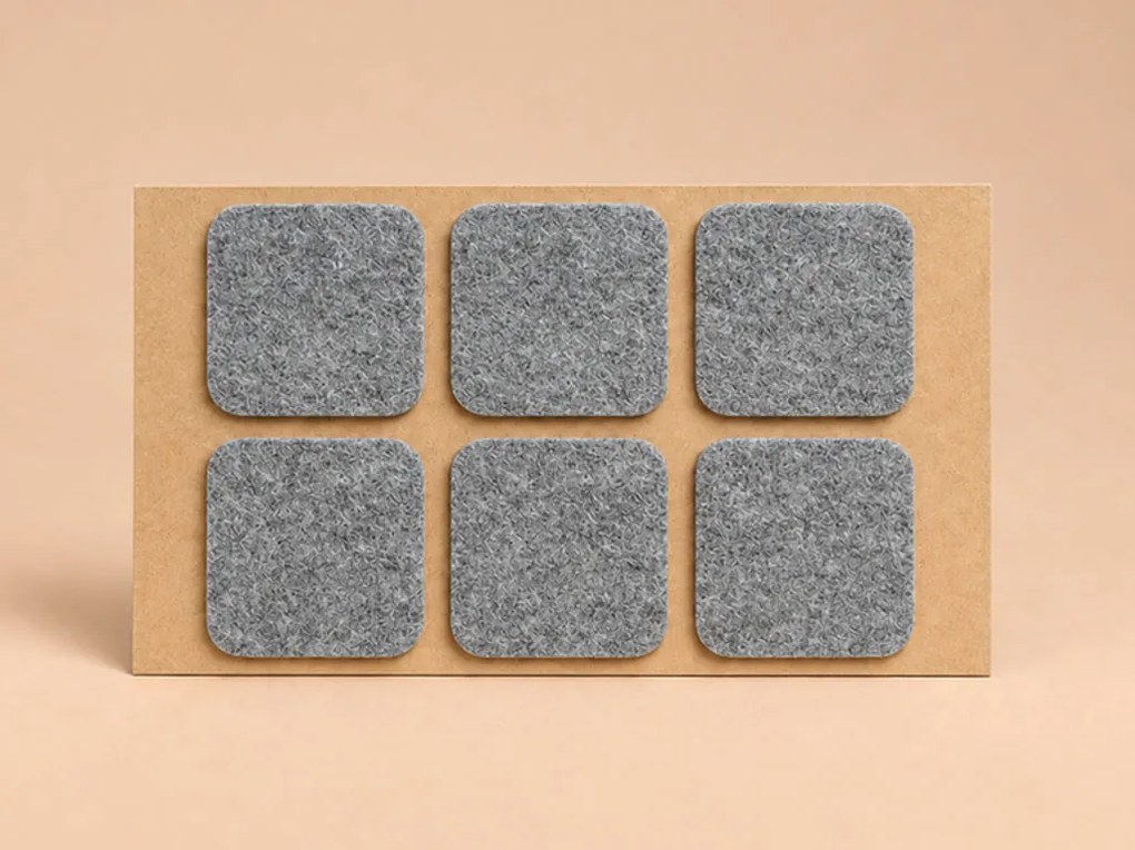 Benlemi Filcové podložky 4x4 cm na nohy nábytku, 6 ks