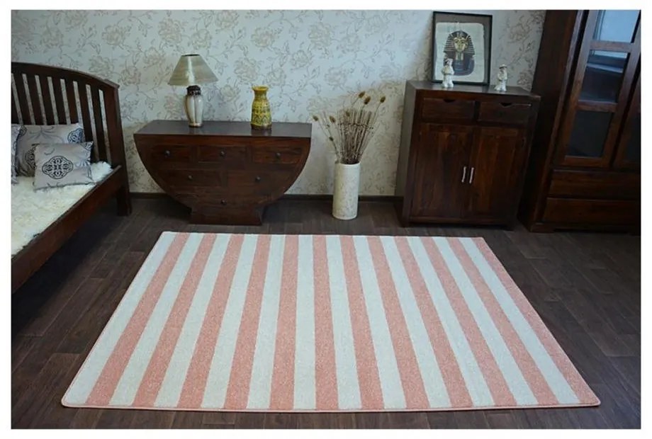 Kusový koberec Pruhy růžový 160x220cm