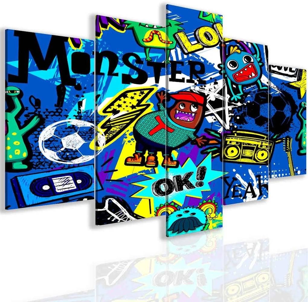 Obraz monster graffiti Velikost (šířka x výška): 150x75 cm