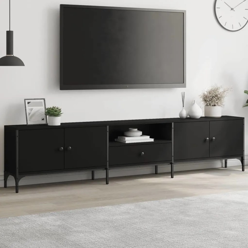 vidaXL TV skříňka se zásuvkou 200x25x44 cm kompozitní dřevo [838991] Barva: kouřový dub