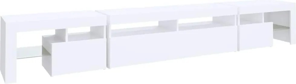 TV skříňka s LED osvětlením bílá 260x36,5x40 cm 3152778