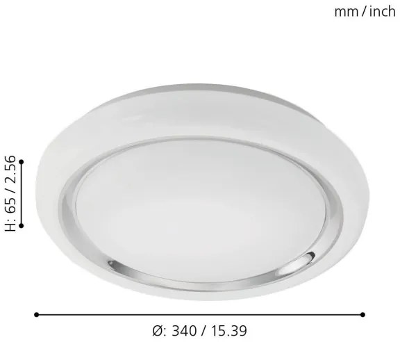Eglo 96023 - LED stropní svítidlo CAPASSO LED/18W/230V