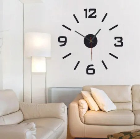 Nalepovací nástěnné hodiny z akrylu – moderní 3D plexi hodiny | SENTOP X0089