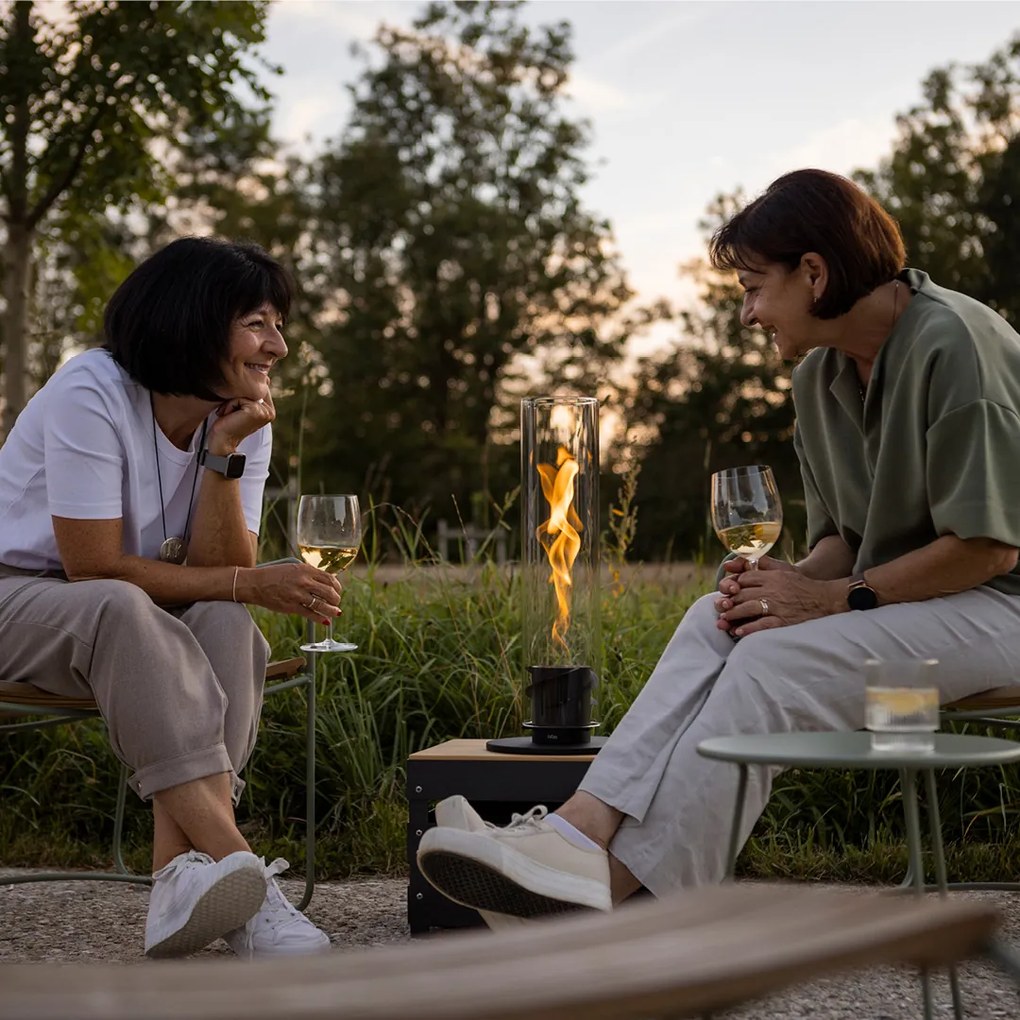 Stolní SPIN Tornádo na tekutý biolíh Höfats Barva: Stříbrná, Velikost: 1500 SPIN Tornádo