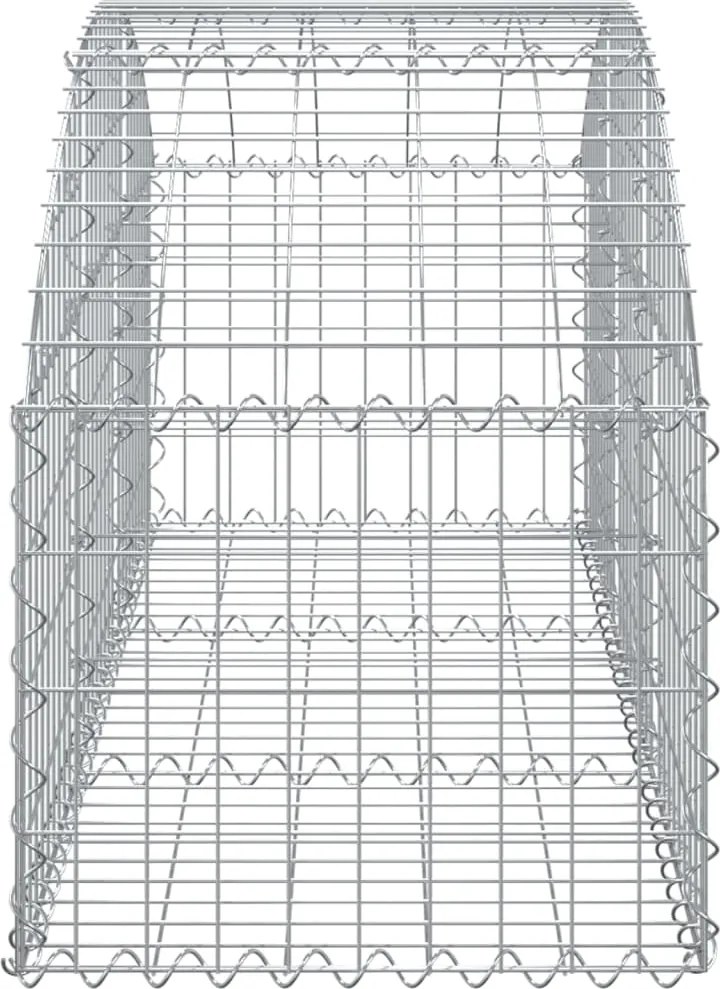 Klenutý gabionový koš 150 x 50 x 40/60 cm pozinkované železo 153452