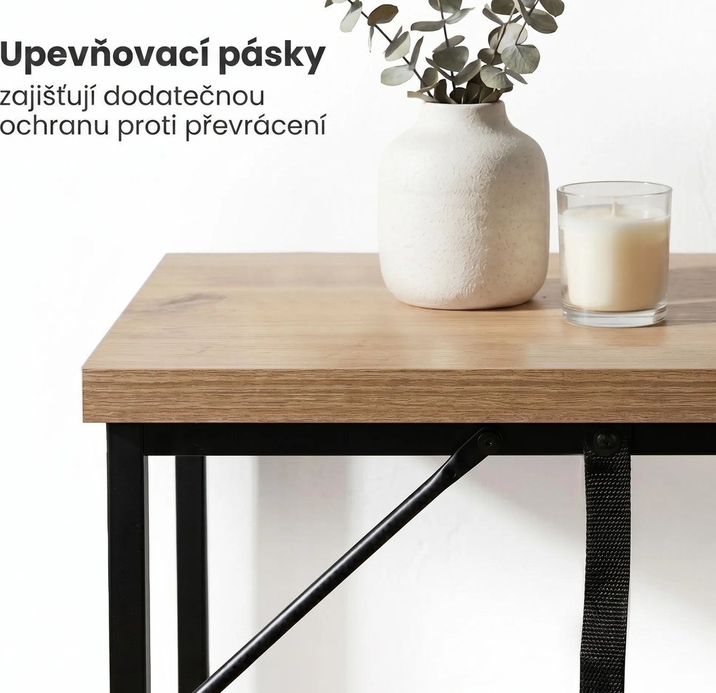 Konzolový stolek Origo 90 cm černý/dub Artisan