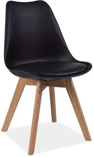 Jídelní židle Kris - černá/dub