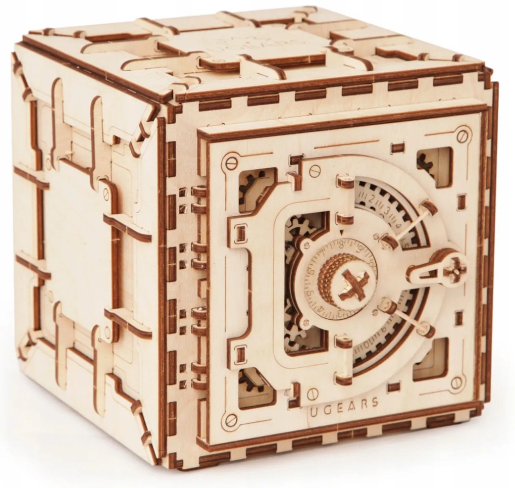 Ugears 3D dřevěné mechanické puzzle Trezor