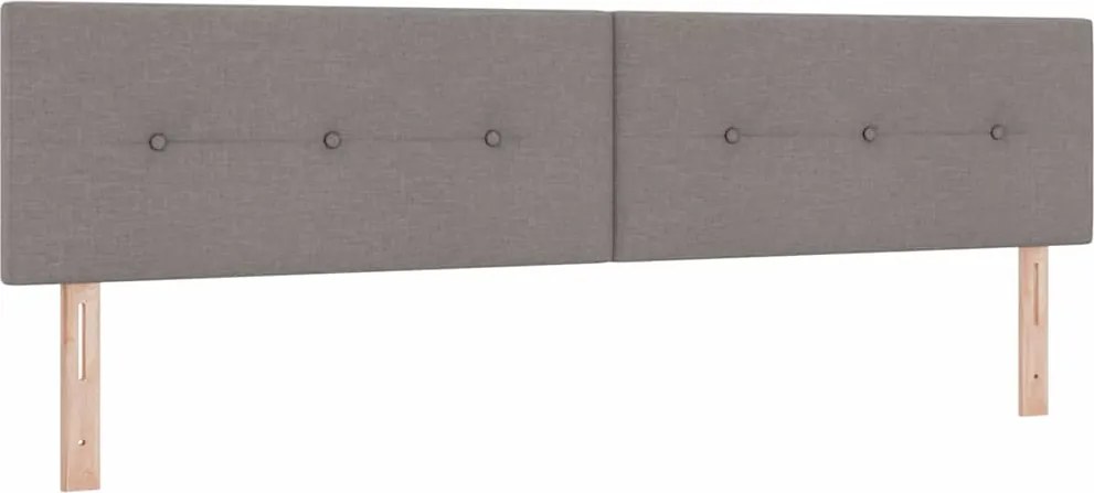 Postel s boxspringem s čelo Taupe 200 x 200 cm textil 3340238