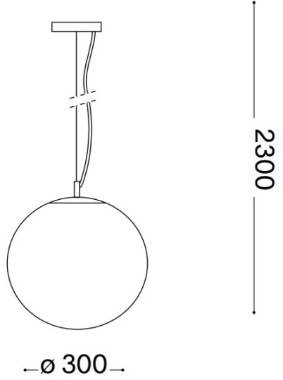 Ideal Lux - Lustr na lanku MAPA 1xE27/42W/230V pr. 30 cm čirá