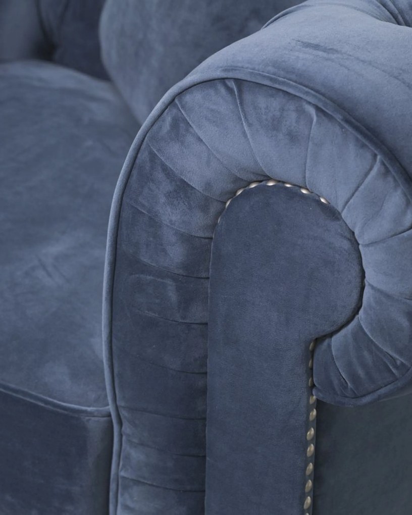 Křeslo Chesterfield Classic Velvet Midnight 118x96x77cm