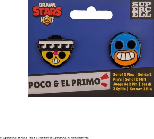 Set odznáčků Brawl Stars - Poco & El Primo Vícebarevná