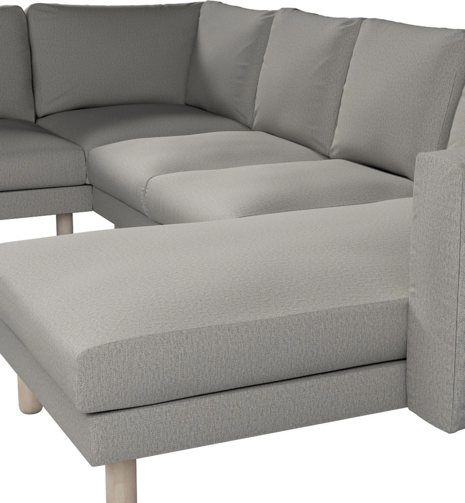 Potah na pohovku IKEA Norsborg rohová, 5-místná se šezlongem barva šedá látka pletený vzor