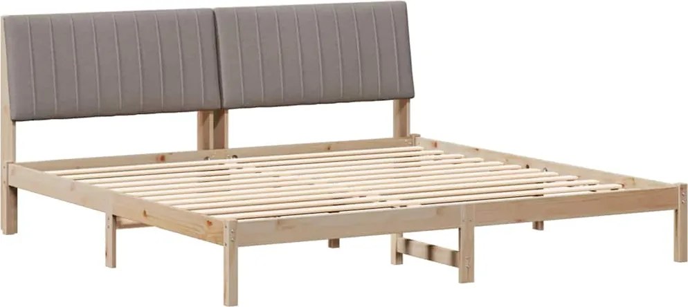 Rám postele s čelo Hnědá 200 x 200 cm Masivní borové dřevo 3394401