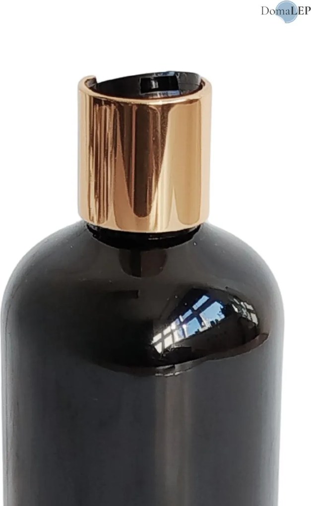 Dávkovač na mýdlo 300 ml černý s černo-zlatým DISC TOP BELA