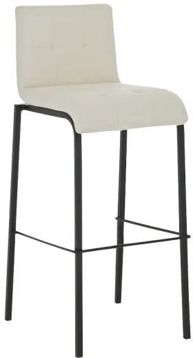 Barová židle Sarah Leder, výška 78 cm, černá-krémová