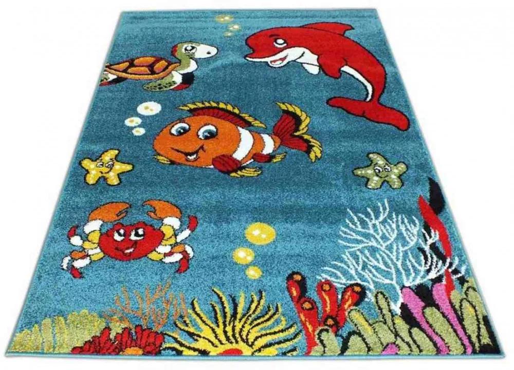 Dětský koberec Moře modrý 120x170cm | BIANO