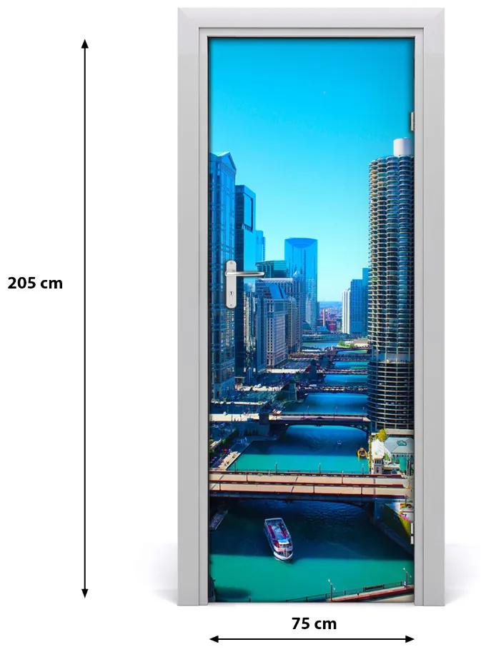 Fototapeta samolepící na dveře Chicago řeka 75x205 cm