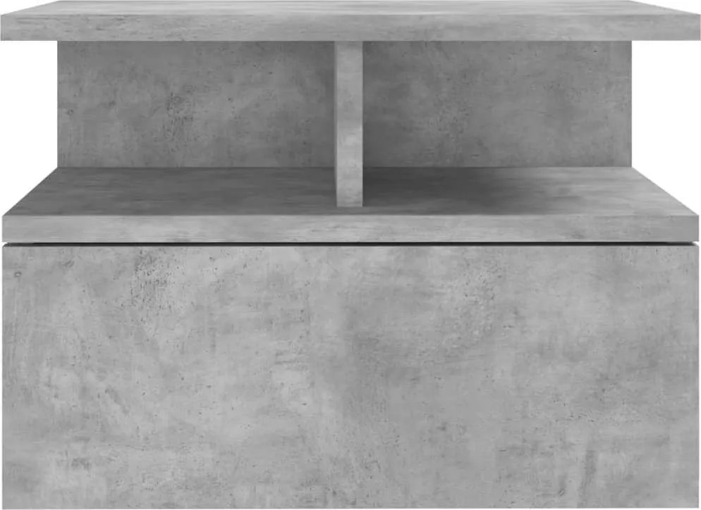 vidaXL Plovoucí noční stolky 2 ks 40 x 31 x 27 cm kompozit [800414] Barva: Betonová šedá