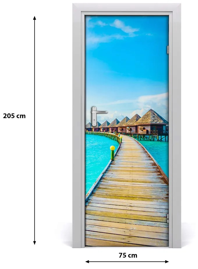 Fototapeta samolepící na dveře tropické moře 75x205 cm