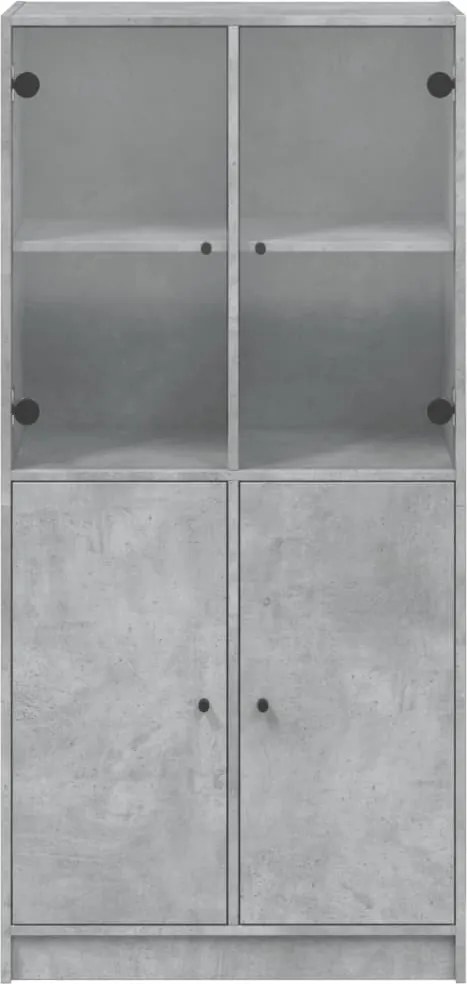 Highboard s dvířky betonově šedý 68x37x142 cm kompozitní dřevo 3295867
