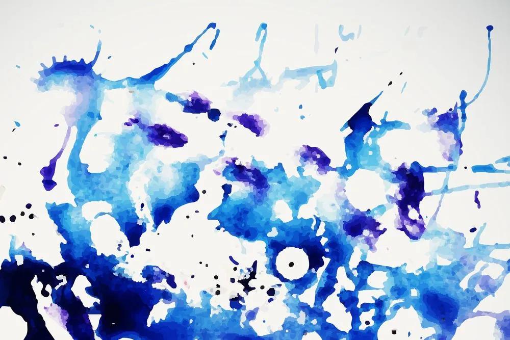 Obraz modrý akvarel v abstraktním provedení Varianta: 60x40