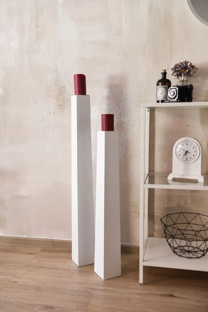 Váza OBELISK, sklolaminát, výška 80 cm, bílá