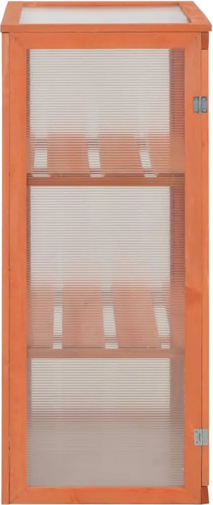 Skleník dřevěný 75 x 47 x 109 cm 170646