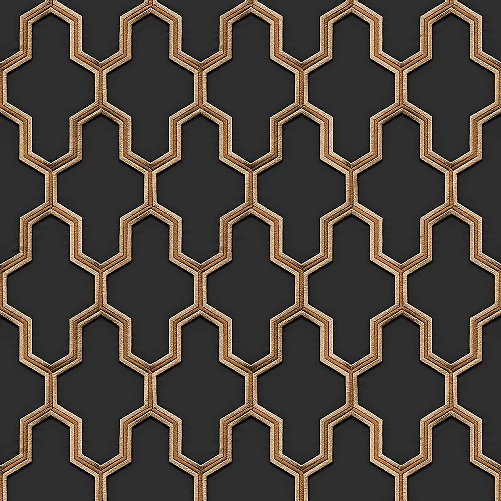 Luxusní vliesová geometrická tapeta WF121025, Wall Fabric, ID Design