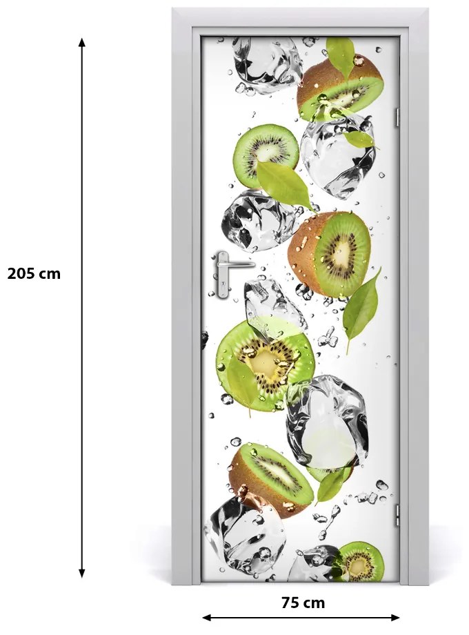 Fototapeta na dveře samolepící kiwi a voda 75x205 cm