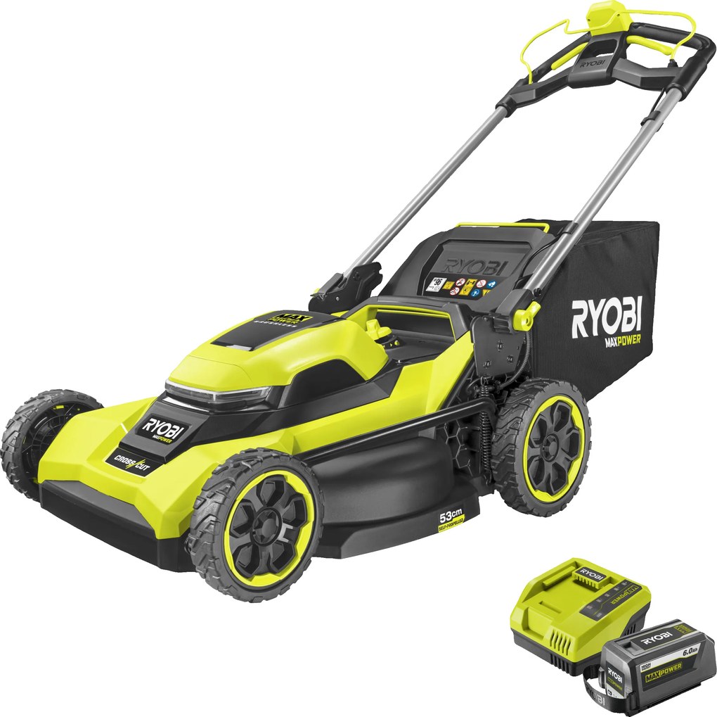 Ryobi RY36LMXSP53B-160 36V MAX POWER Bezuhlíková sekačka na trávu 53 cm (1x6.0Ah)