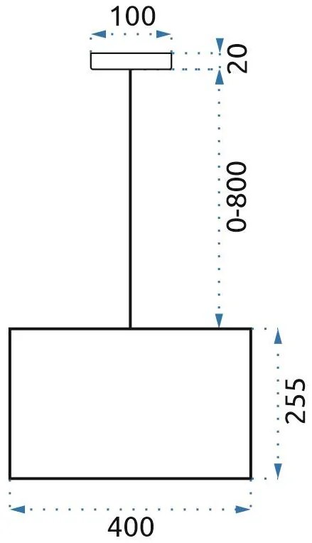 Toolight - Závěsné svítidlo 40cm 3xE27 60W APP623-1CP, černá-bílá, OSW-00086