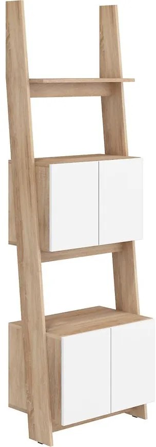 Regál Rack 60cm 2D Dub Sonoma/Bílá