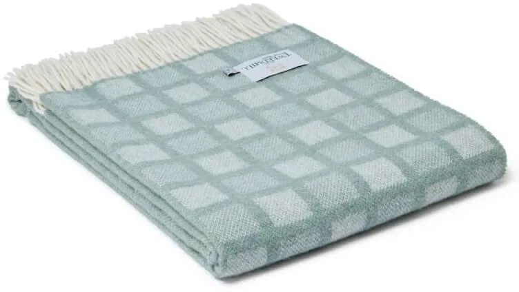 Vlněná deka Manhattan Ice Green 183 x 150 cm Tweedmill