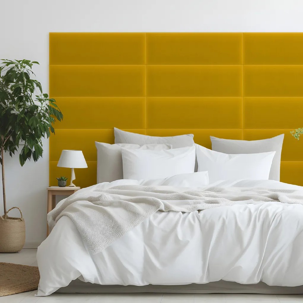 Sametový čalouněný panel - Obdélník - 60x20cm Farba: Žlutá
