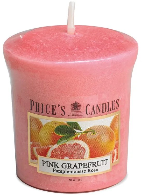 Price´s FRAGRANCE votivní svíčka Růžový grapefruit - hoření 15h