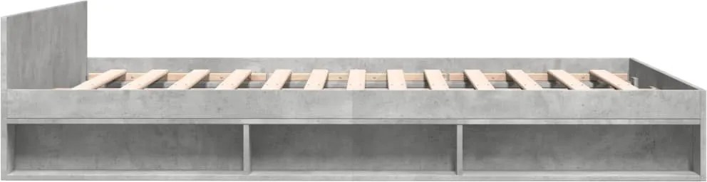 Rám postele se zásuvkami betonově šedý 140 x 200 cm kompozit 3280751