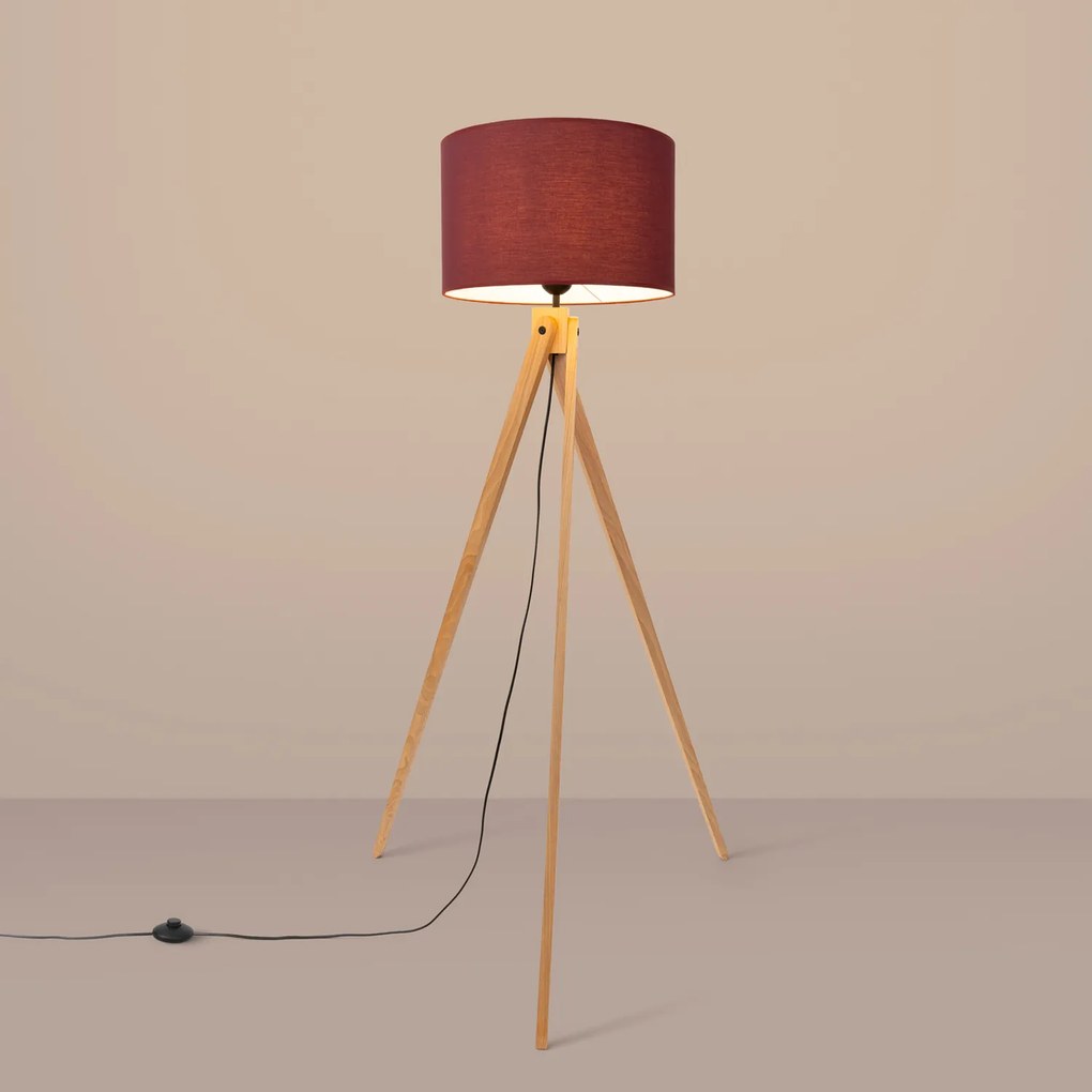 Sollux Lighting Stojací lampa NATT vínová