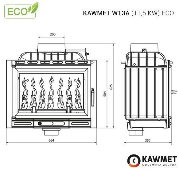 Kawmet W15 9,4 kW ECO - krbová vložka litinová