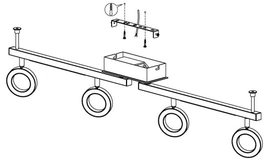 Eglo 96182 - Bodové svítidlo CARDILLIO 1 4xLED/3,2W + 2xLED/3,3/230V