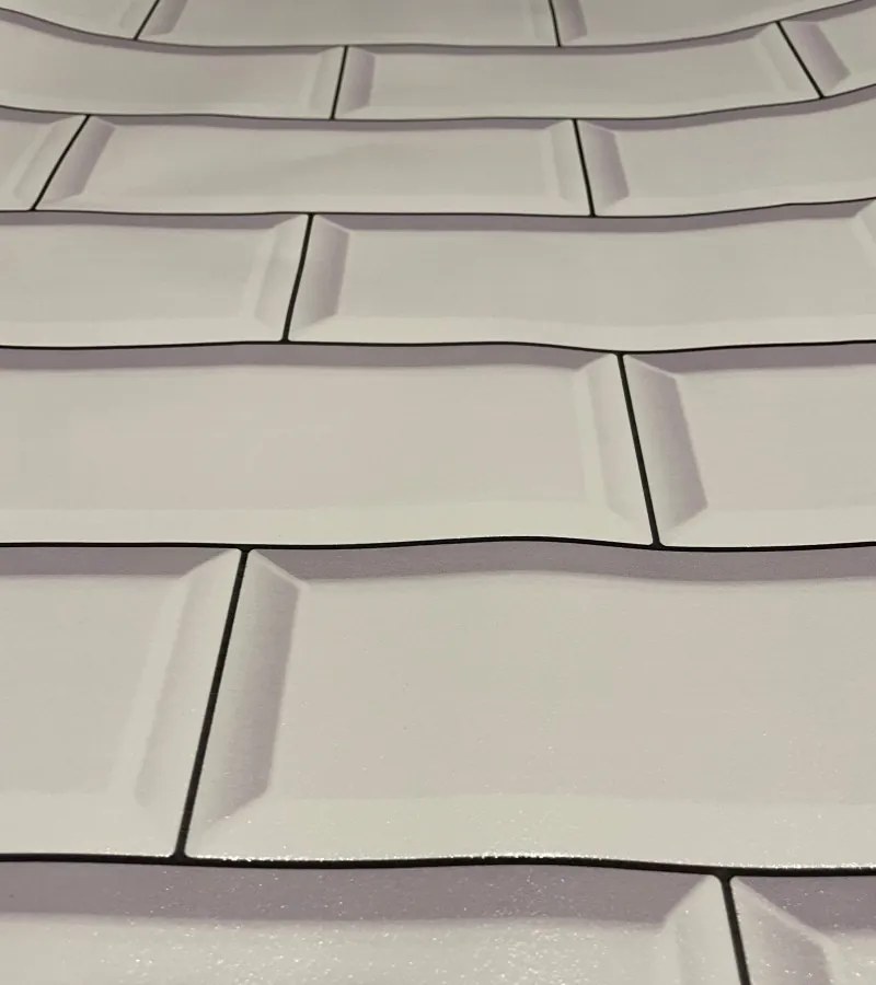 Vinylová tapeta Ceramics Bílý obklad 270-0171 | šíře 67,5 cm | 67,5 cm x 1 m | Lepidlo zdarma