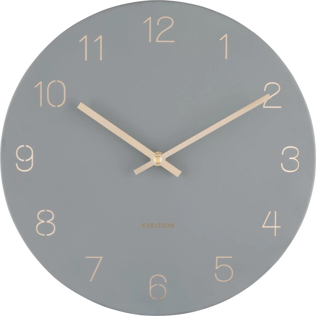 Nástěnné hodiny Charm Numbers 30 cm šedé
