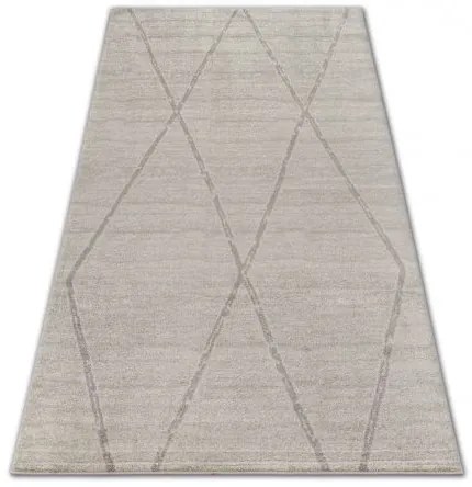 koberec SOFT 8033 ETHNO DIAMANTY krémový / světle hnědá velikost 160x220 cm | krásné koberce cz