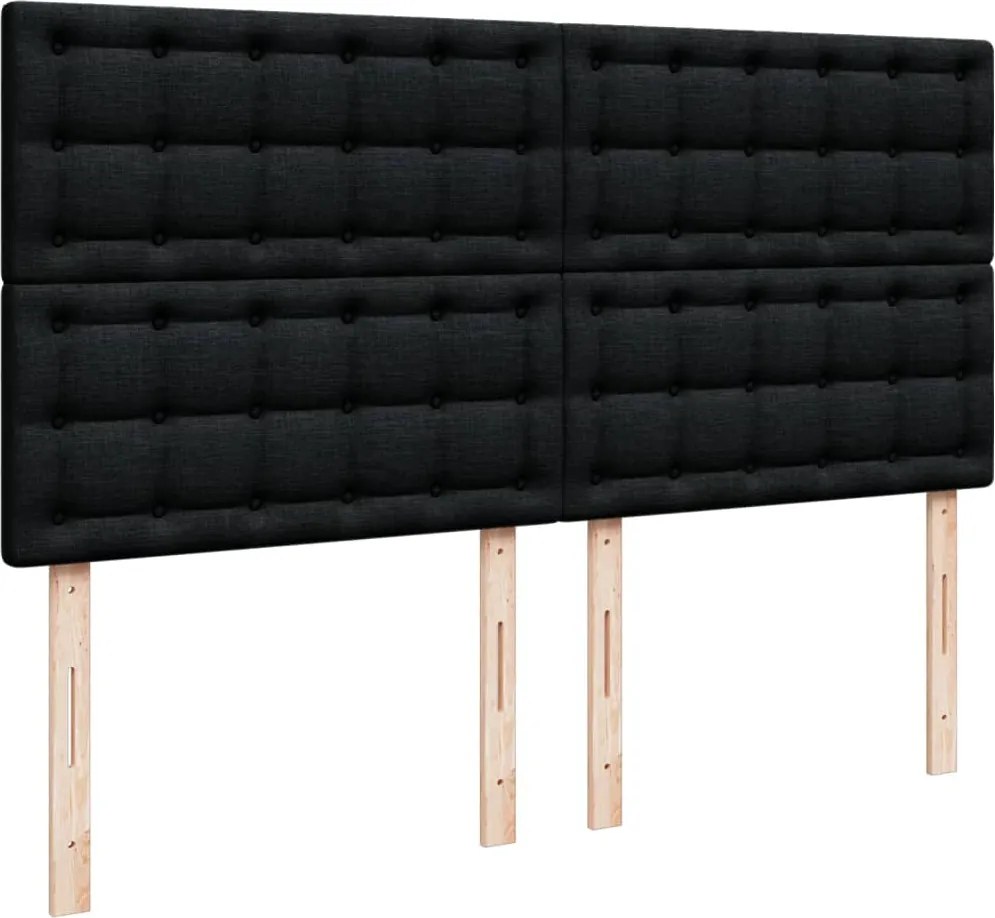 Box spring postel s matrací černá 180x200 cm textil 3292883