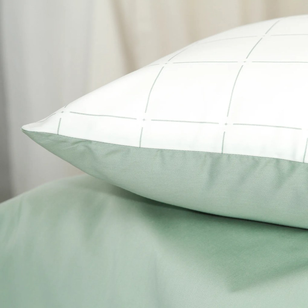 Saténové povlečení Royal Dream - light green Velikost: 140 x 200 + 70 x 90