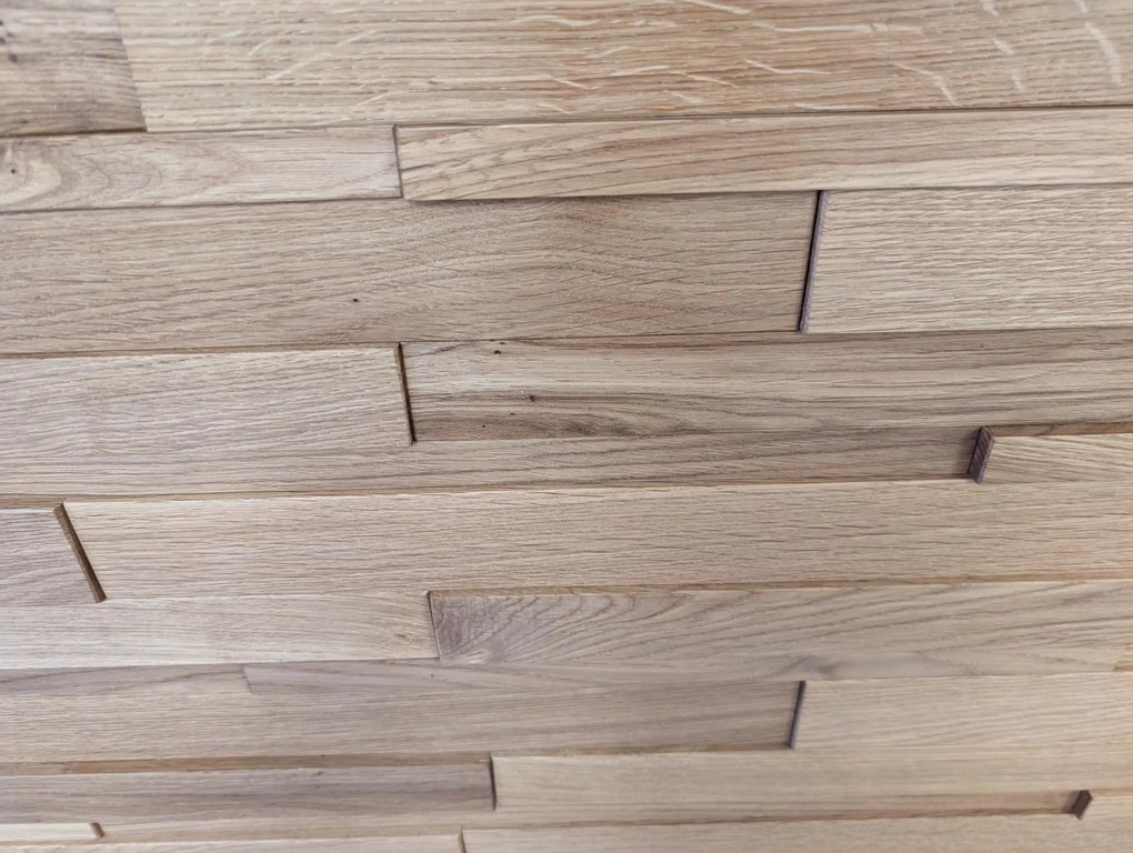 Havlíček truhlářství Dřevěný obklad 3D, dub, hoblovaný, bez suků