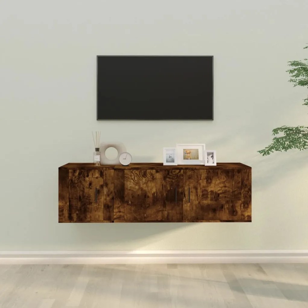 2dílný set TV skříněk kouřový dub kompozitní dřevo 3188427