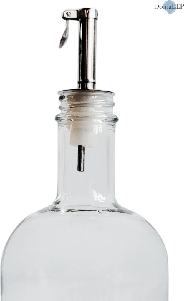 Skleněná láhev na olej 500 ml s nerezovou nálevkou APOLO