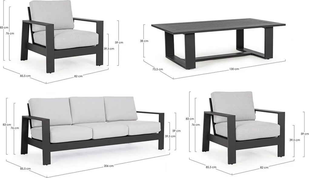 Bizzotto designové zahradní sestavy Baltic